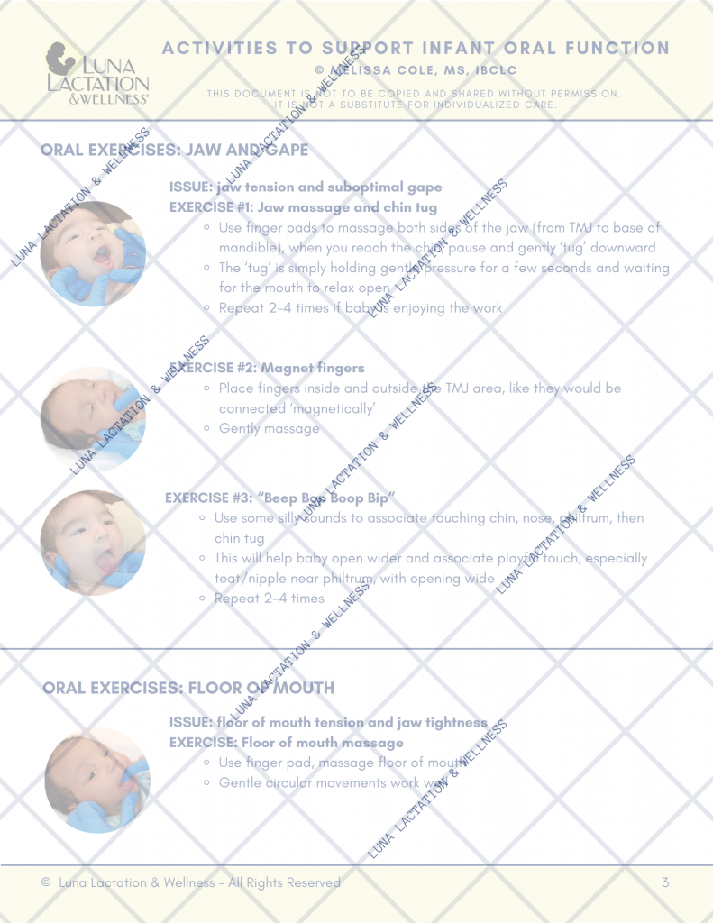 Activities to Support Infant Oral Function | Luna Lactation & Wellness
