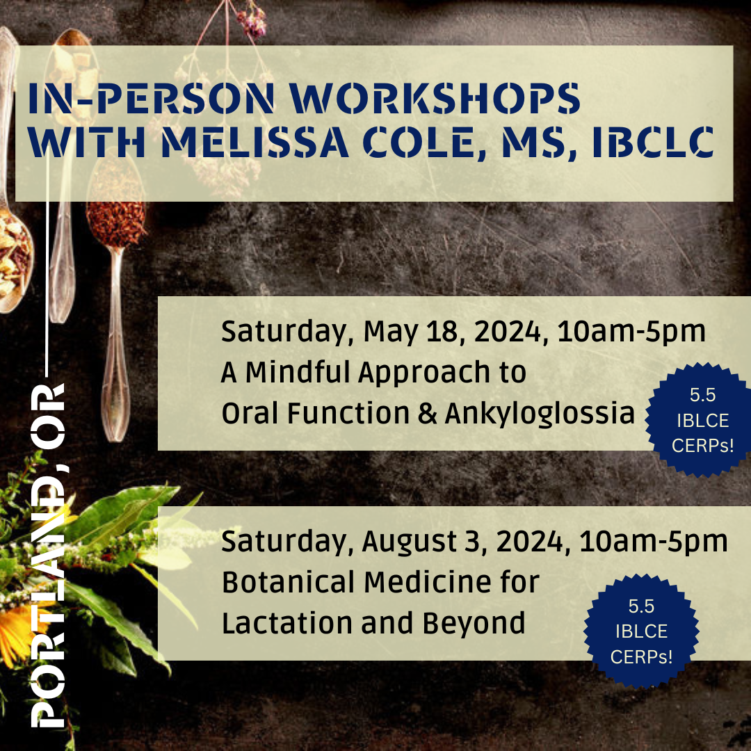 Workshops with Melissa Cole - Portland, OR | Luna Lactation & Wellness